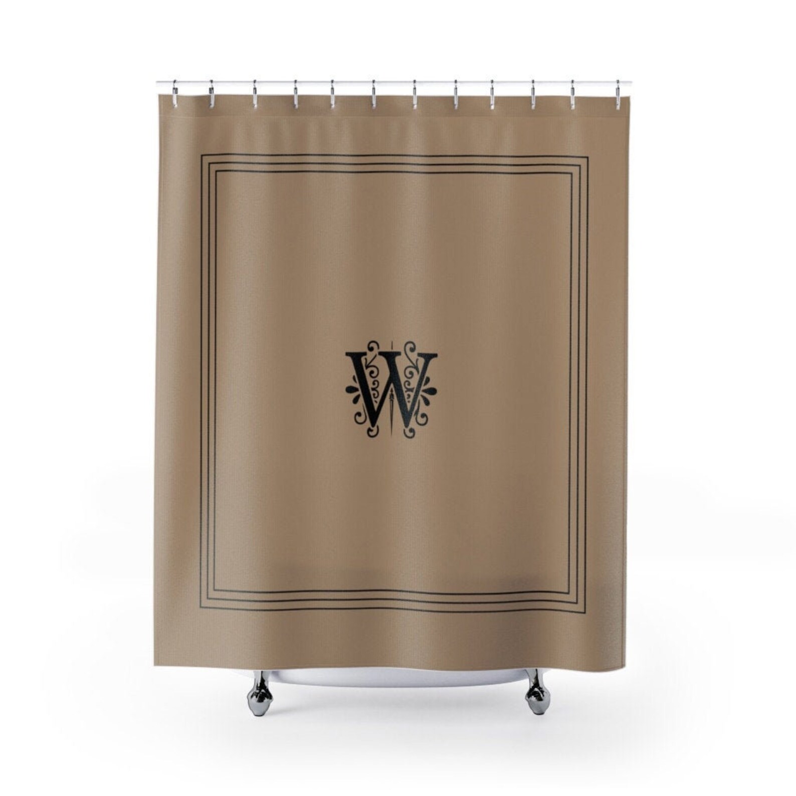 Custom Monogram and Color Shower Curtain 71x74inches Home - Etsy