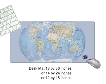 World Map Desk Mat | Etsy