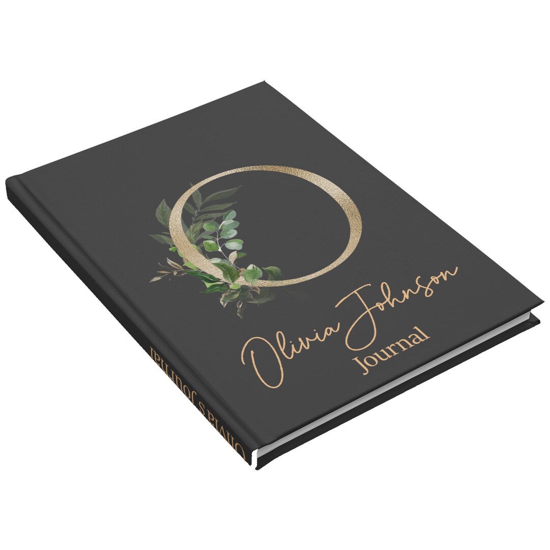 Personalized Hard Cover Journal, Custom Monogram Gift - Etsy