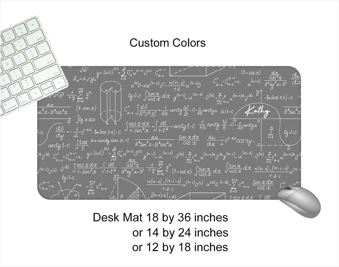 Personalized Math Formulas Desk Mat, School Computer Accessory - Etsy