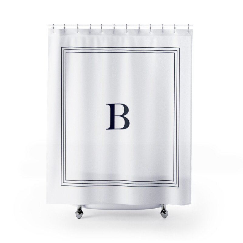 Monogram Curtain - Etsy