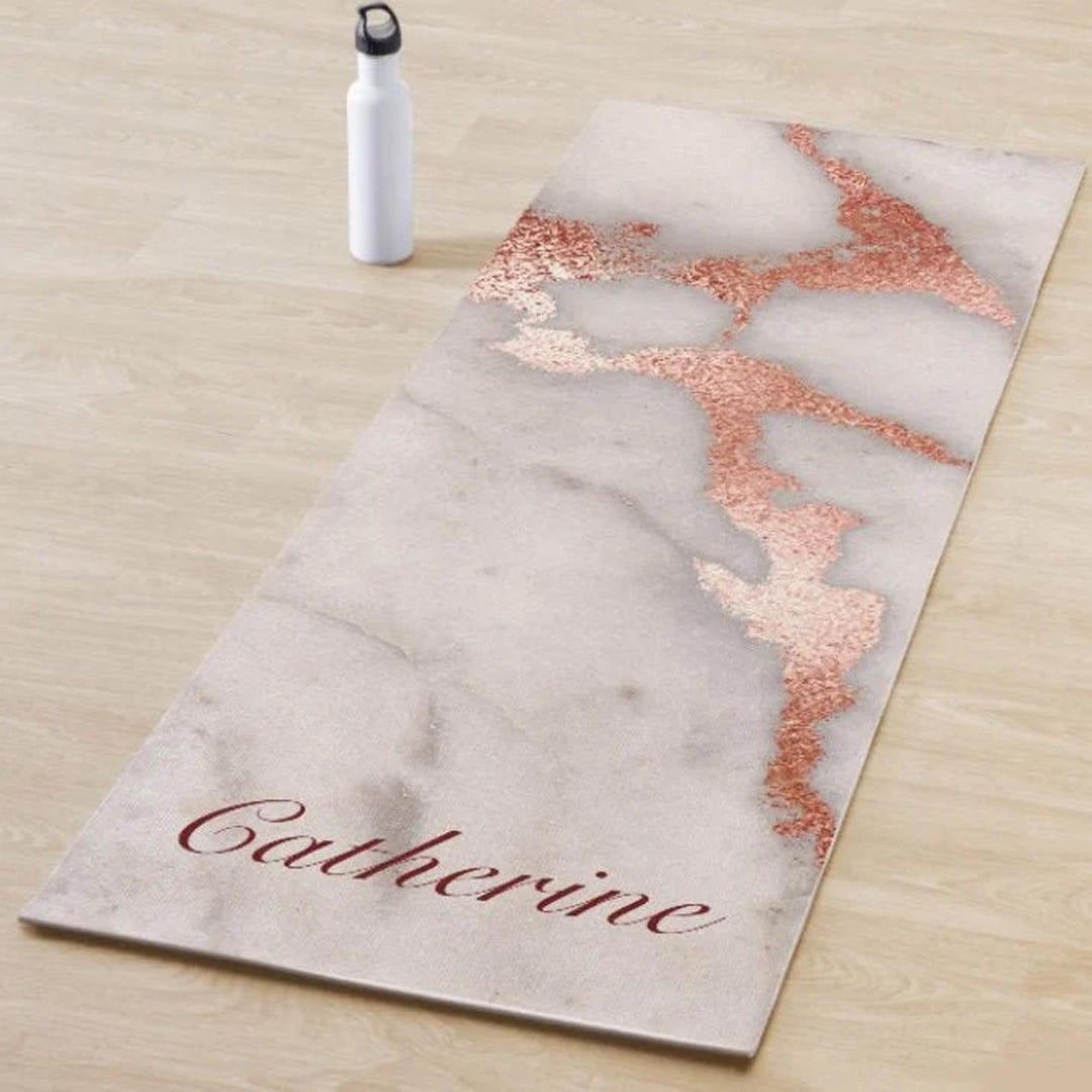 Custom Name or Monogram on Yoga Mat, Personalized Yoga Mat, Sport, Girl ...