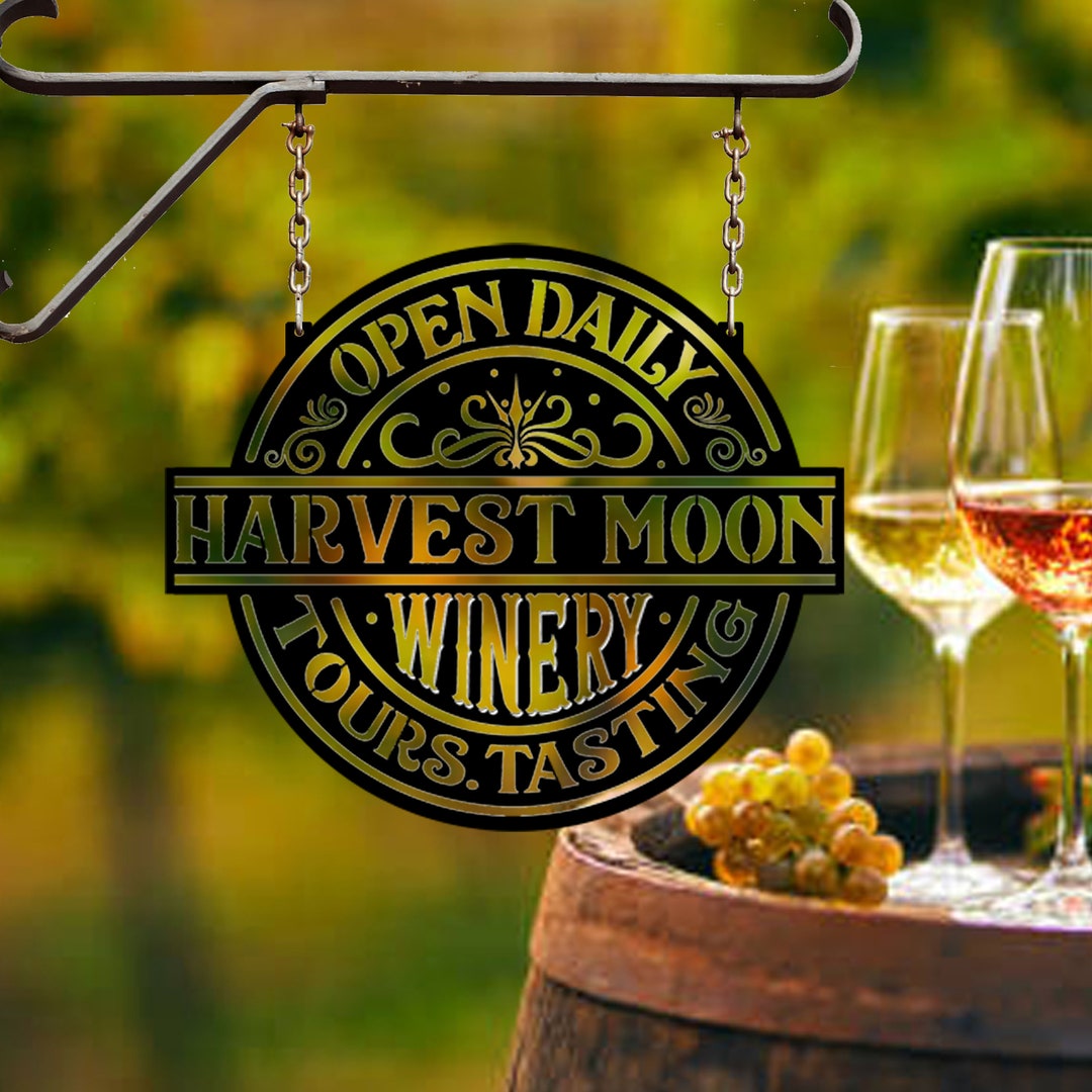 Winery Metal Sign, Farmhouse Wall Decor – Wine Tasting Gift - Etsy