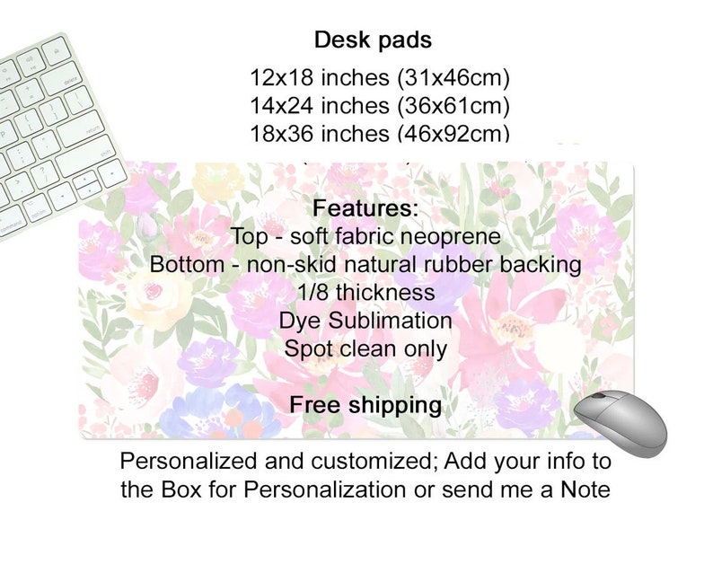 Personalized Math Formulas Desk Mat, School Computer Accessory - Etsy