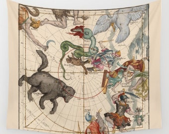 Wall Tapestry Pictorial Celestial Map Home Decor Wall | Etsy