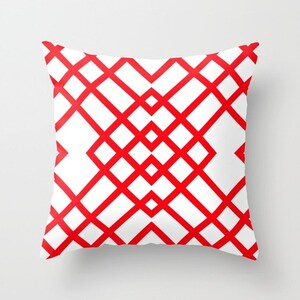 Red and White Mix & Match Decorative Throw Pillow Cover, Floral ...