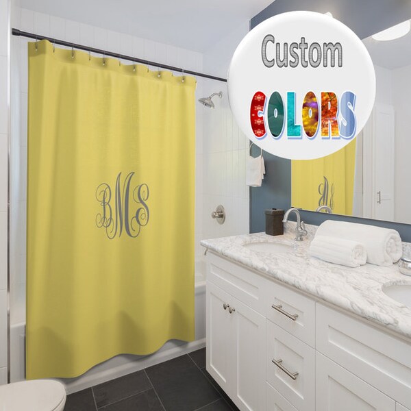 Monogram Curtain - Etsy