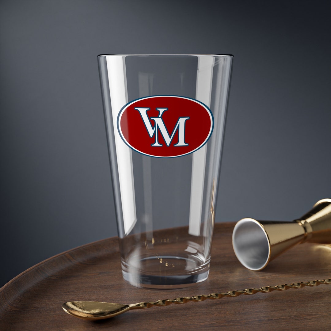 Monogram Clear Glass 16oz Kitsch Beer Personalized Custom Boy Girl ...