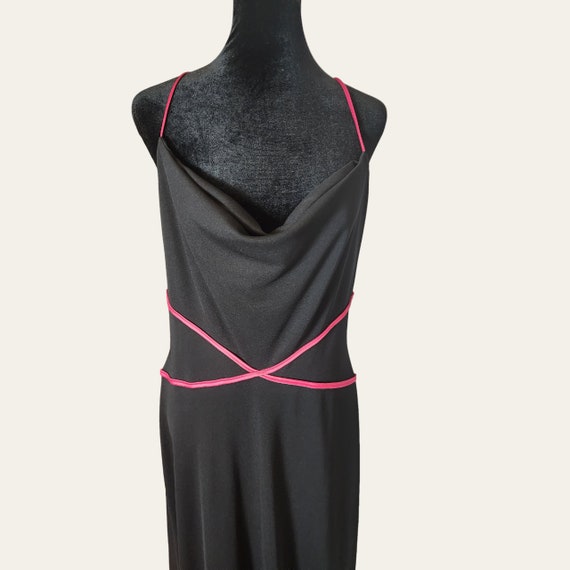 Y2K Prom Black & Pink Prom Dress - Gem