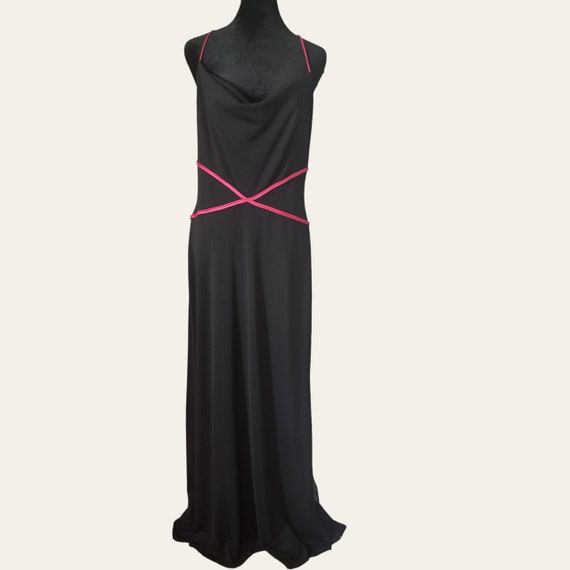 Y2K Prom Black & Pink Prom Dress - Gem