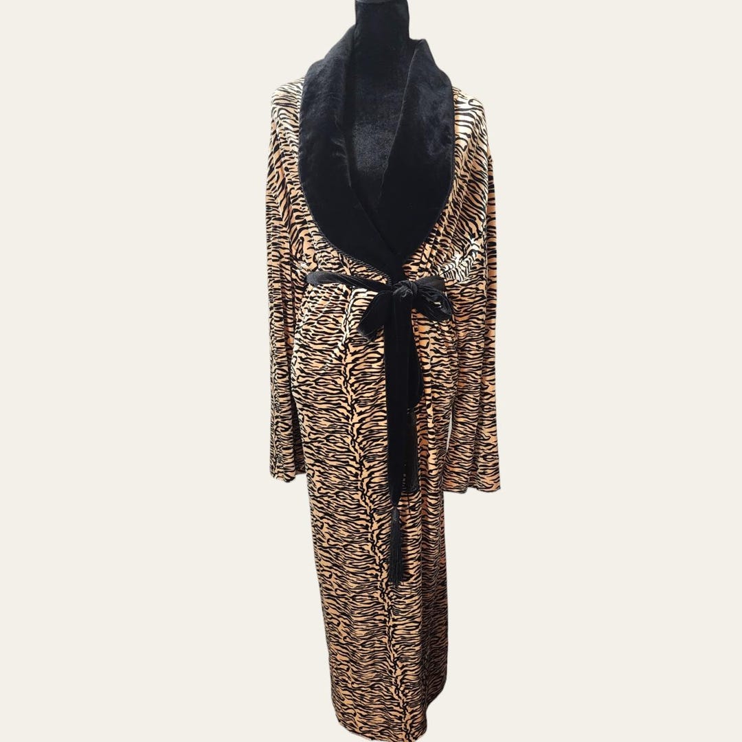 Vintage 70s Diamond Tea Robe - Etsy