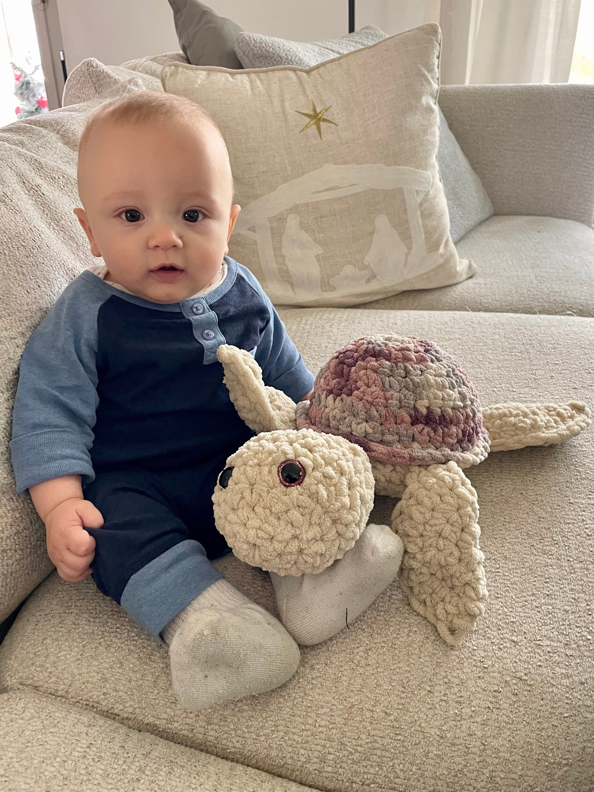 Sea Turtle Plushie Crochet Sea Turtle Squirt Plushie Crochet Turtle Turtle Lovie Tortise