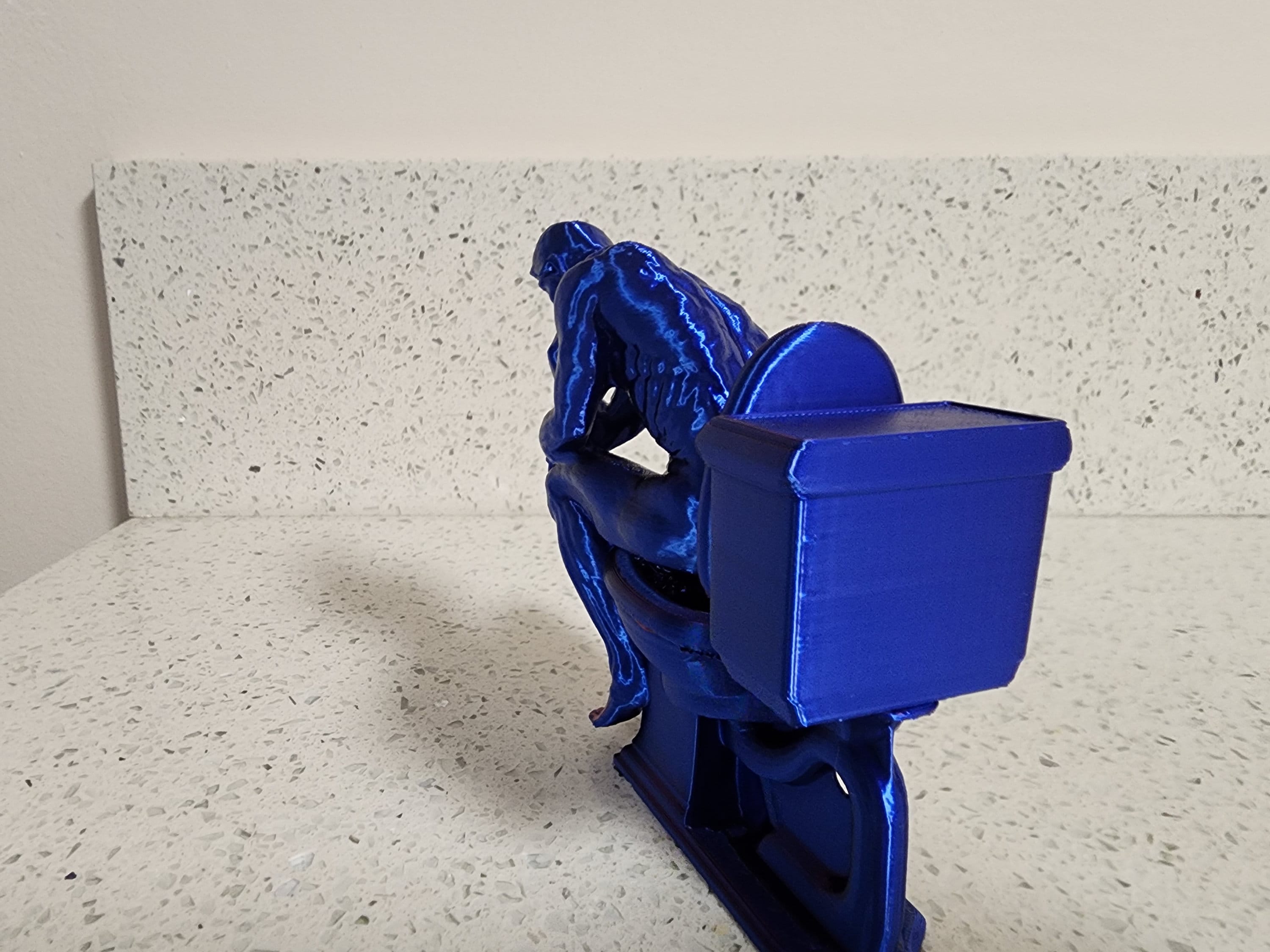 Thinker Toilet Figure Unique 3D Printed Decor 4.5 X 4.5 X 2 Special ...