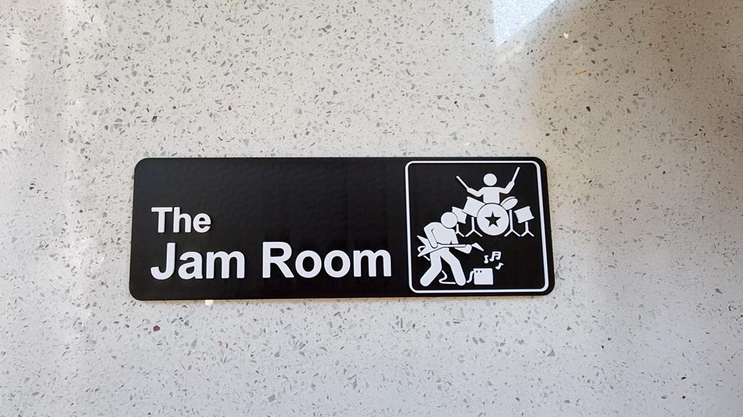 The Jam Room Sign, Music Studio Decor, 3D Printed Gift for Musicians - Etsy