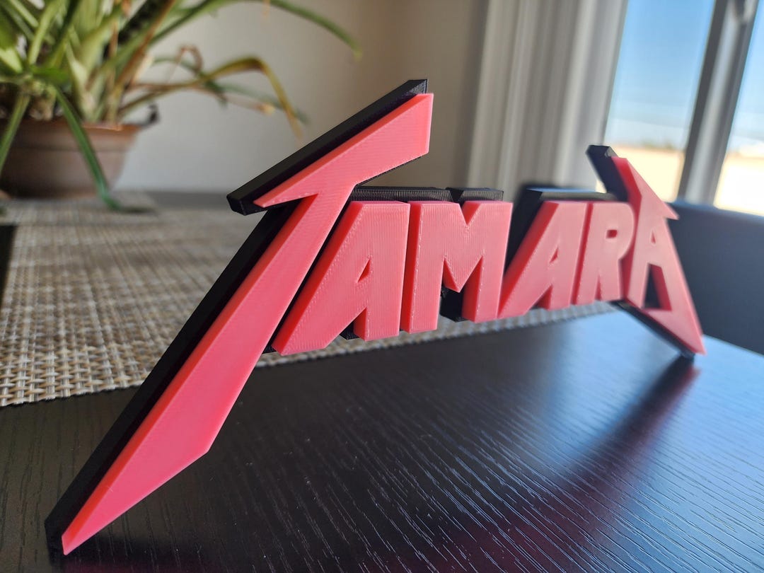 Custom Metal Band Name Logo, 3D Printed Name 10", Wall Art, Unique Gift ...