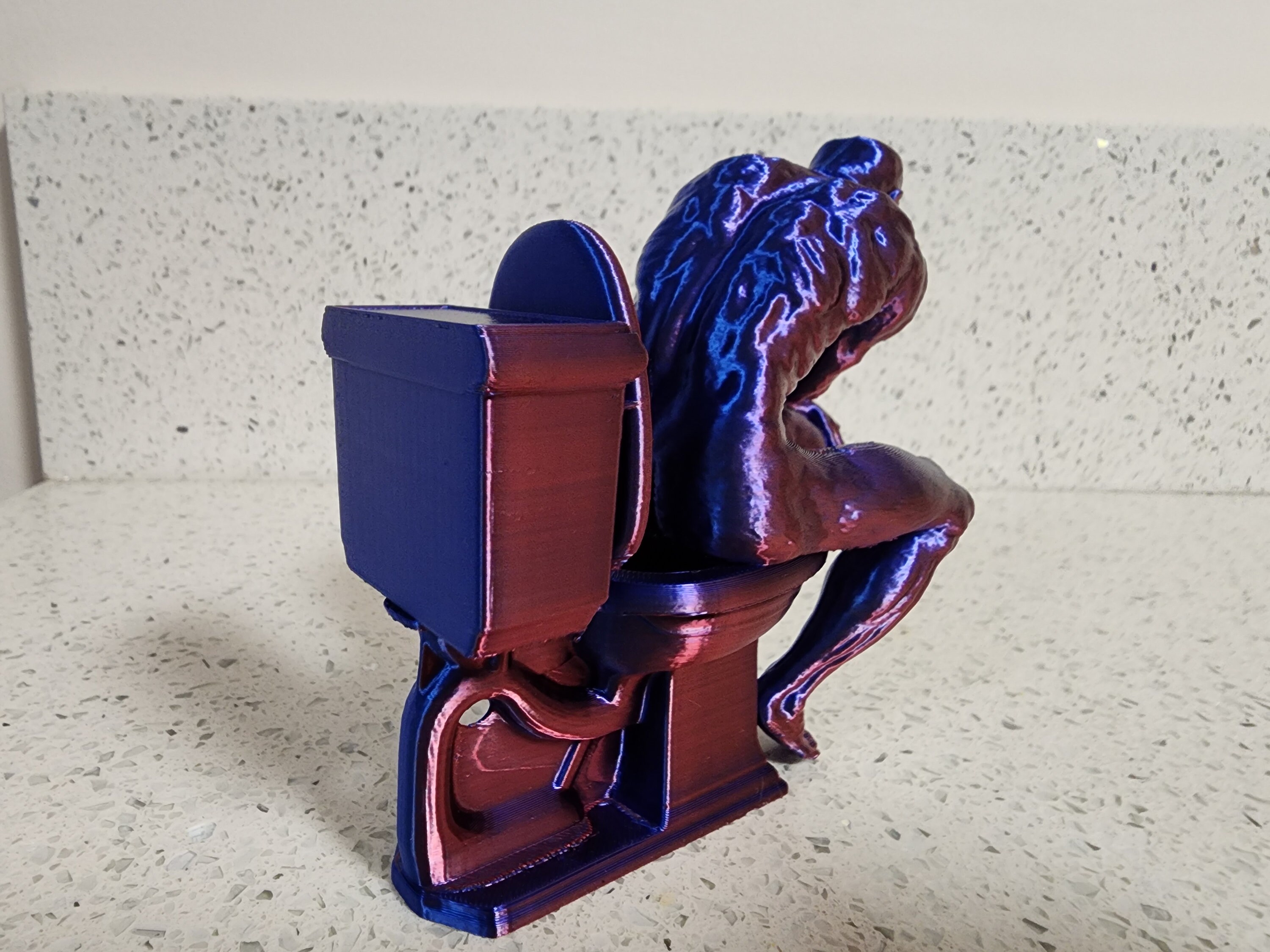 Thinker Toilet Figure Unique 3D Printed Decor 4.5 X 4.5 X 2 Special ...