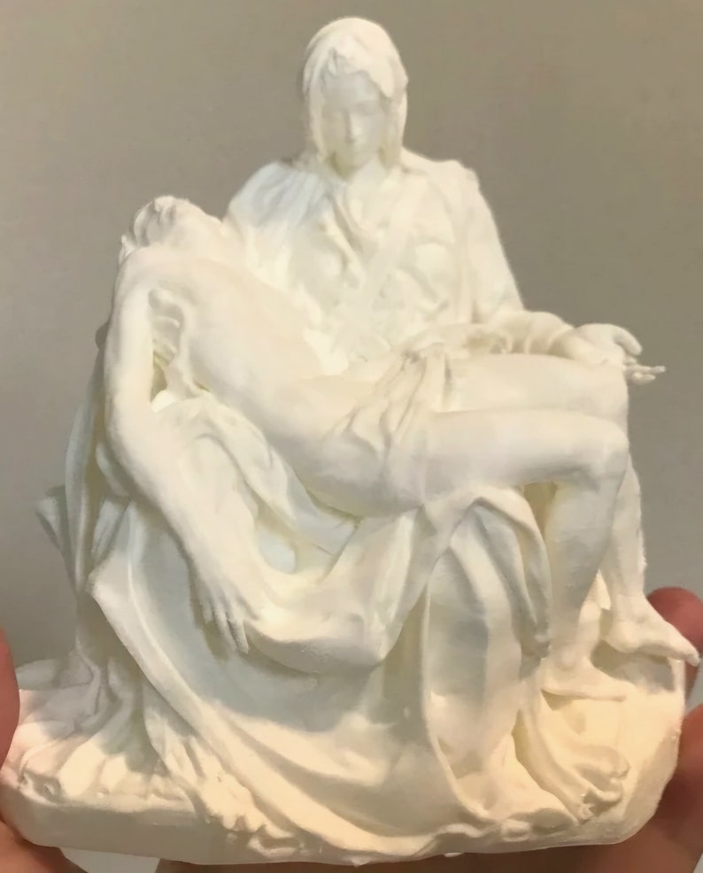 Michelangelo's Pieta Statue Replica, 3D Printed Art, Religious ...