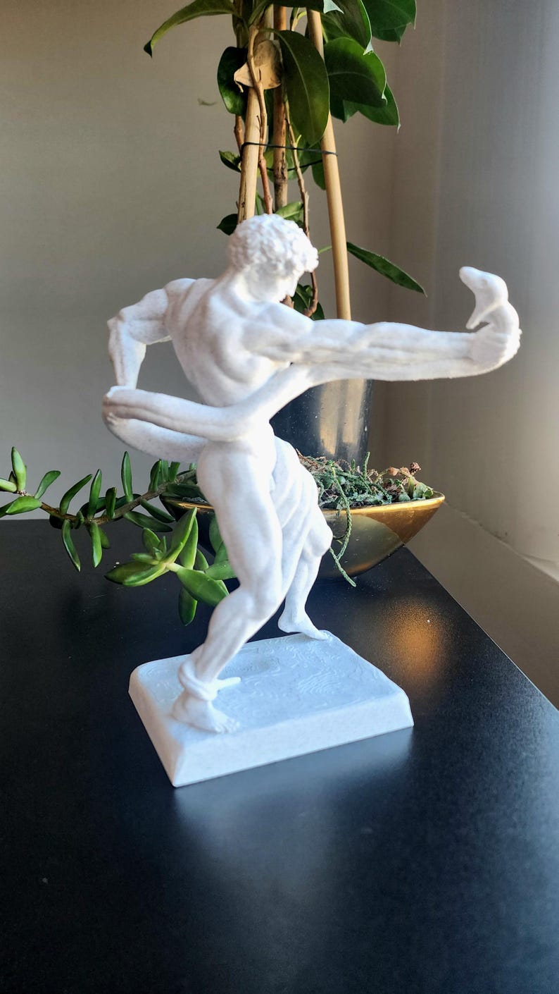 Athlete Wrestling a Python Statue, Classical Male Figure Sculpture ...