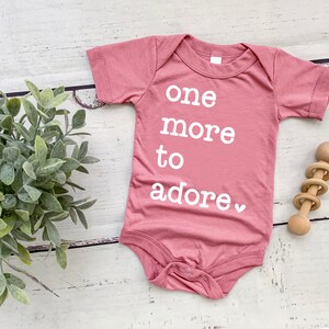 One More to Adore Pregnancy Reveal Bodysuit and Take Home Outfit for ...
