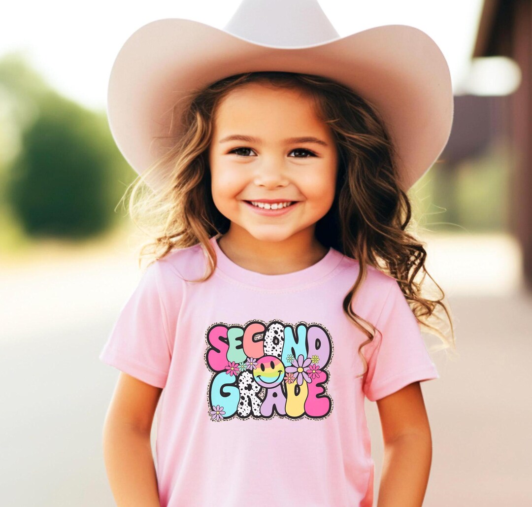Second Grade Shirt for Girls | Groovy 2nd Grade T-shirt | Cute First ...