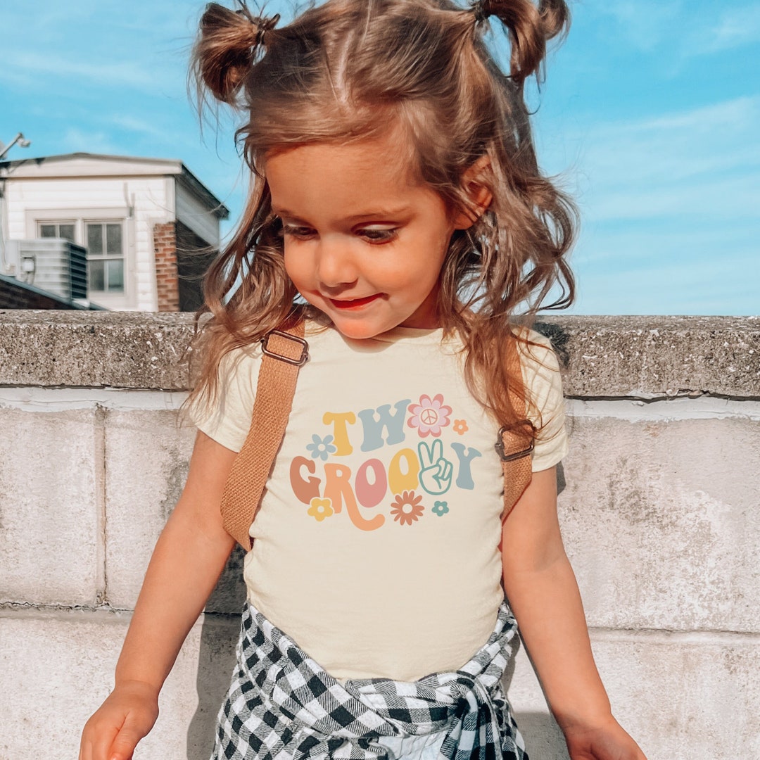 Two Groovy Daisy 2nd Birthday Shirt for Little Baby Toddler Girls ...