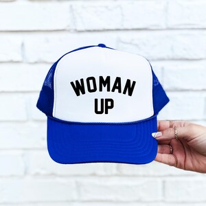 Woman up Trucker Hat | Empowerment & Motivational Graphic Hat for Women ...