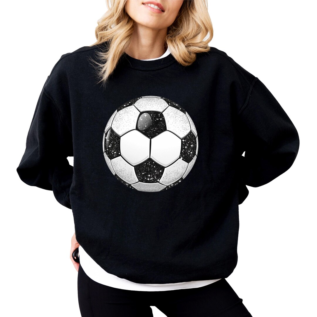 Faux Glitter Soccer Sweatshirt for Women and Teens | Trendy Soccer ...