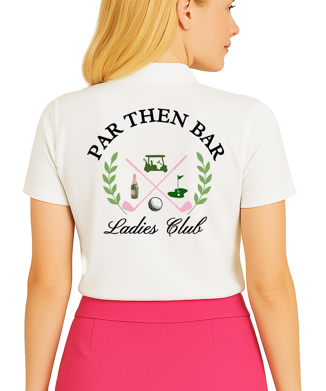 Par Then Bar Ladies Club Polo for Women | Funny Preppy Short Sleeve ...