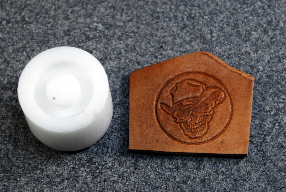 Embossing Stamp SKULL COWBOY #024, Leather, Tooling, Clicker Stamp ...