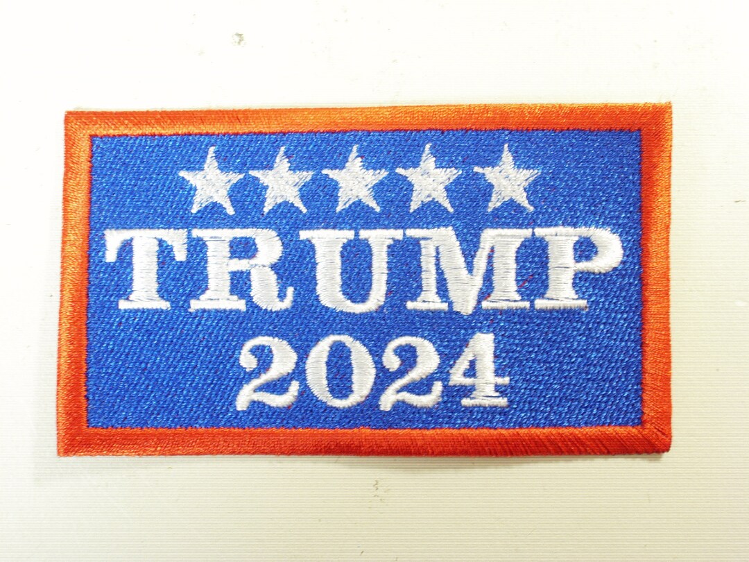 TRUMP 2024 Fully Embroidered Patch, Rectangle, Full Color, New for ...