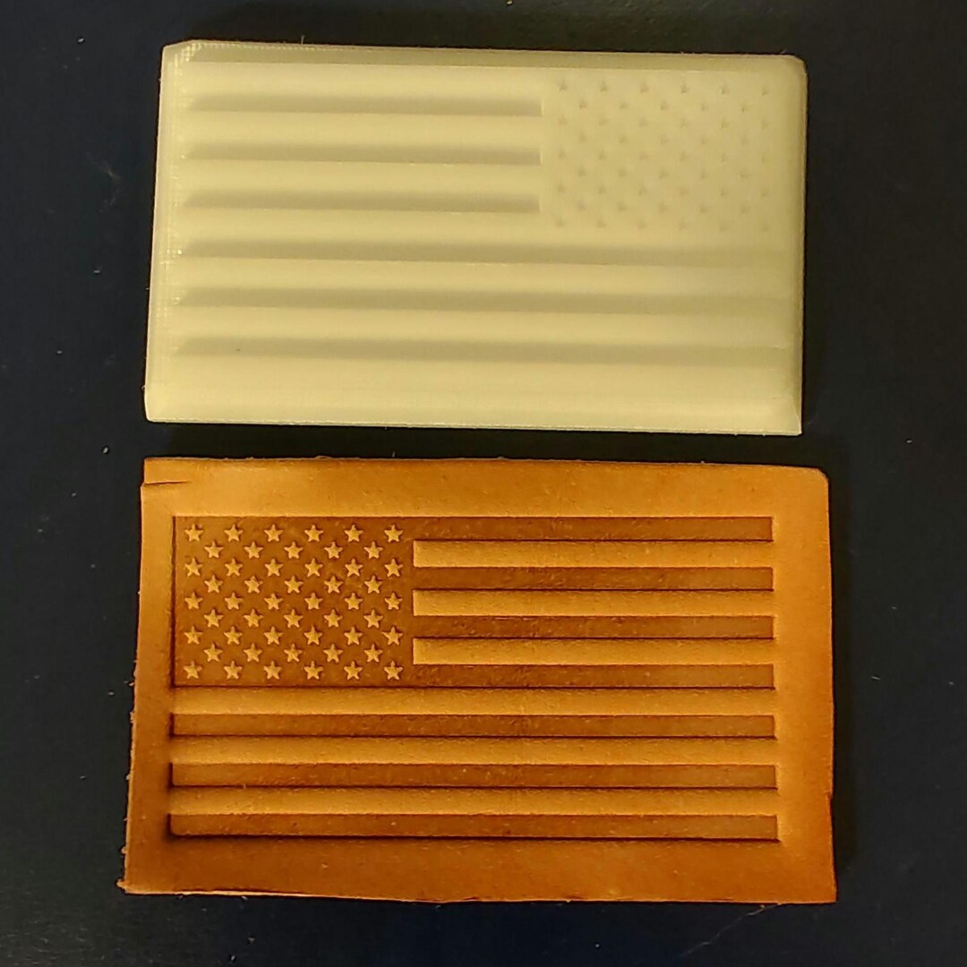 2" X 4" American Flag Embossing Stamp, Leather Tooling, Clicker Stamp ...