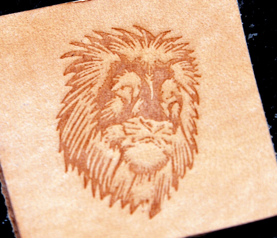 Embossing Stamp LION HEAD #017, Leather, Tooling, Clicker Stamp, Delrin ...