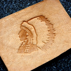 Embossing Stamp INDIAN CHIEF #006, Leather, Tooling, Clicker Stamp ...
