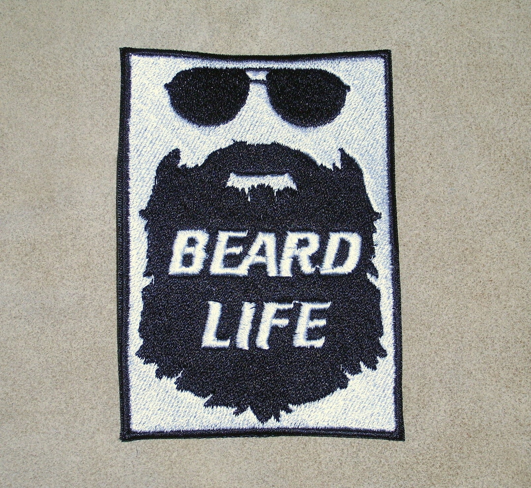 BEARD LIFE Biker Vest Embroidered Patch, Motorcycle,chopper, New for ...