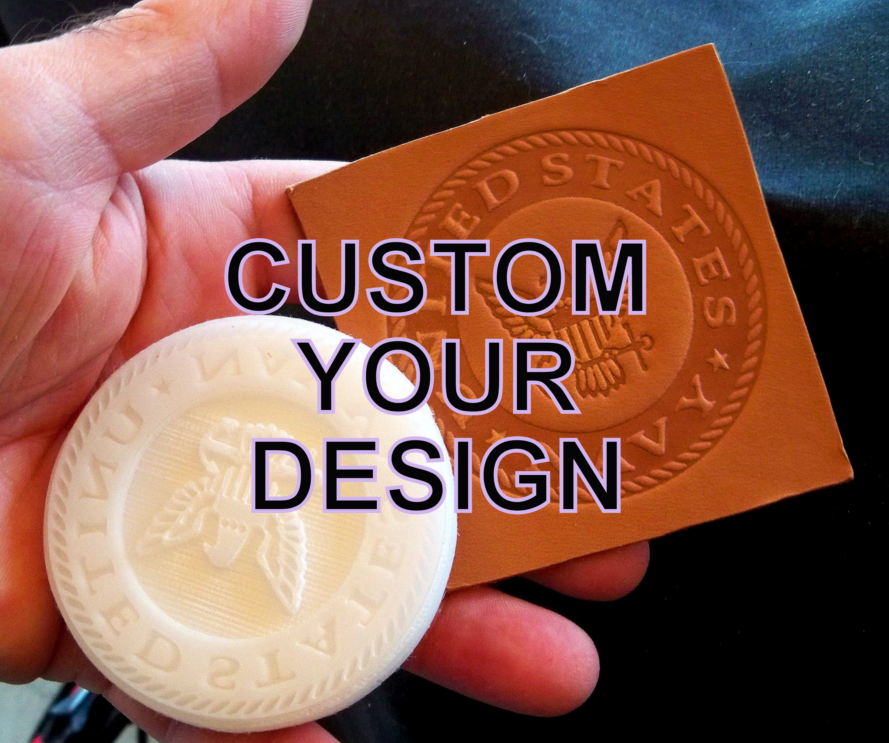 2" X 2" Custom Embossing Stamp Your Design , Leather Tooling, Clicker ...