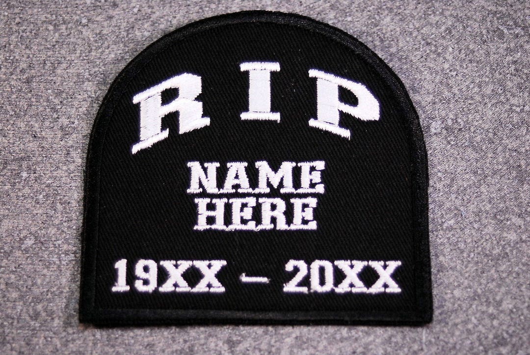 Customized IN MEMORY of Patch RIP Rest in Peace, Biker Vest Motorcycle ...