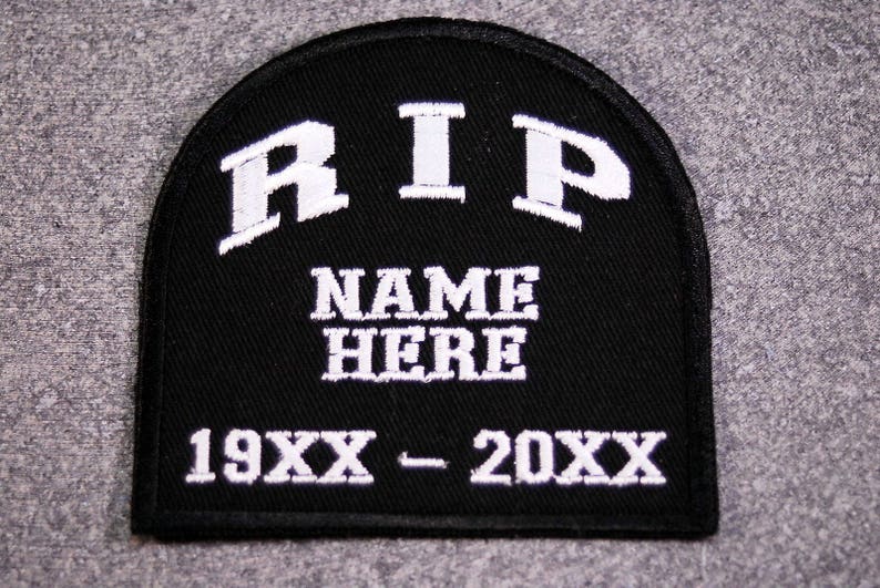 Customized IN MEMORY of Patch RIP Rest in Peace, Biker Vest Motorcycle ...