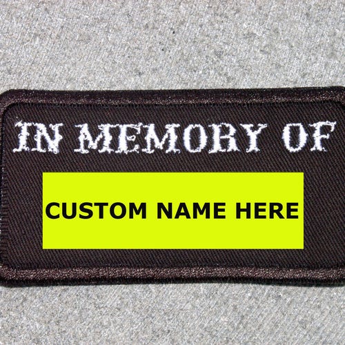 Customized IN MEMORY OF Patch Biker Vest Motorcycle Patch - Etsy