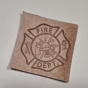 Embossing Stamp 1.5" Fire Dept LOGO #142, Leather, Tooling, Clicker ...
