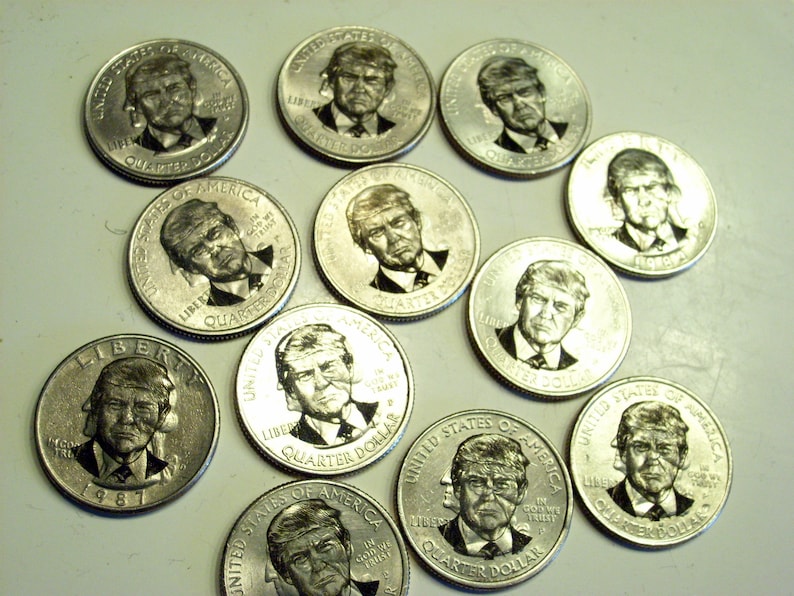Donald Trump Souvenir Quarters Set of 4 Quarters, Laser Engraved - Etsy