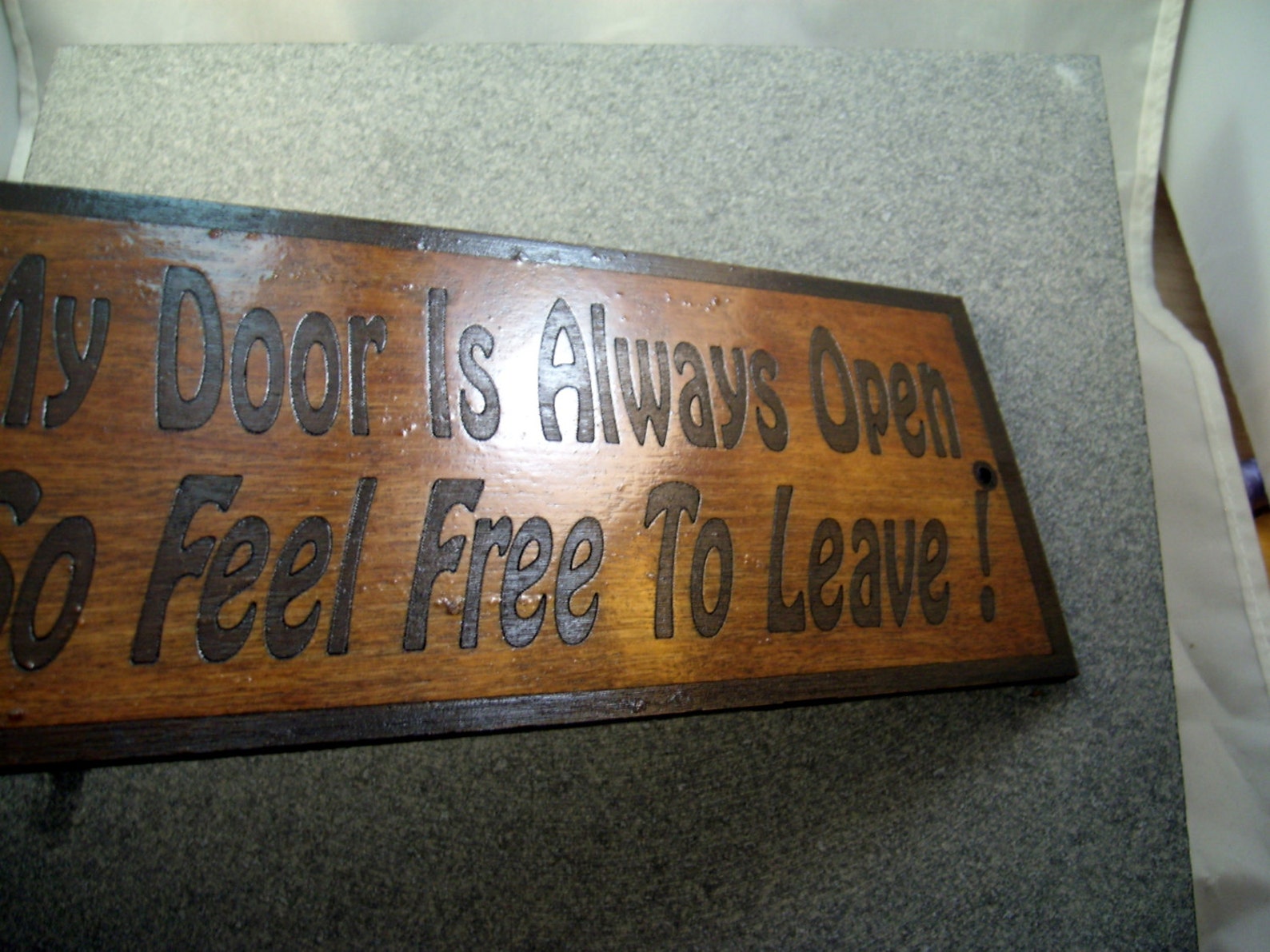 LASER ENGRAVED SIGN my Door is Always Open so Feel Free - Etsy UK