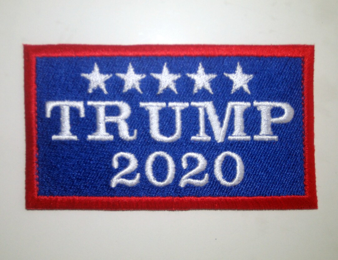 TRUMP 2020 Fully Embroidered Patch, Rectangle, Full Color, New for ...