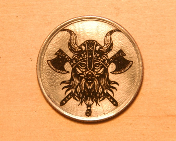 Engraved Hobo Nickel Coin US Quarter Viking With Axes Lucky - Etsy