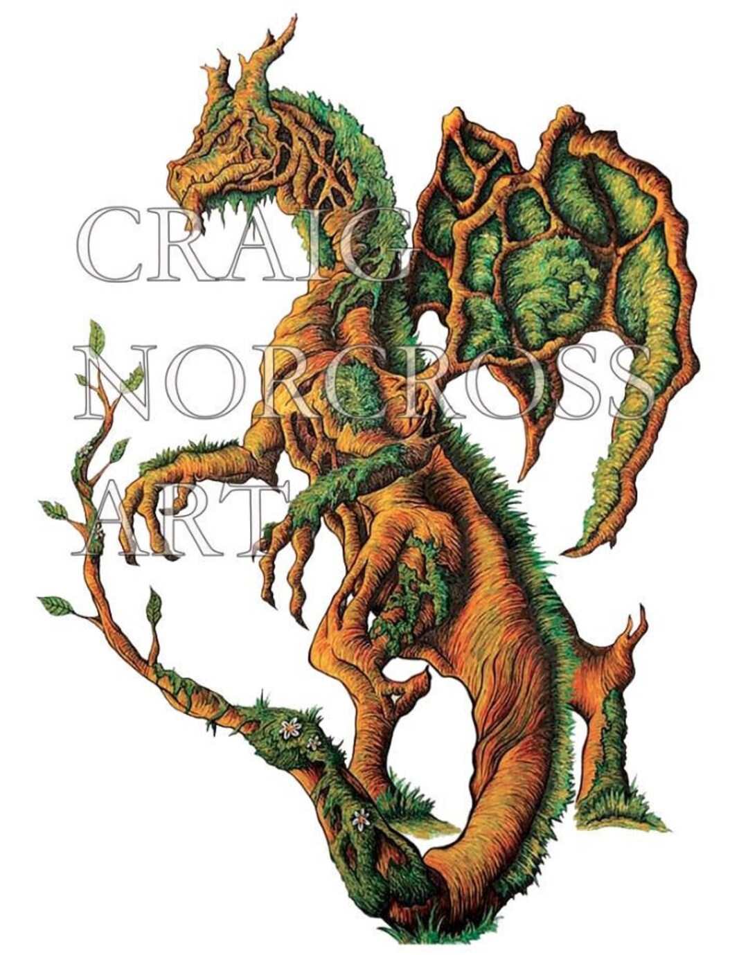 Tree Dragon Art (digital Download) - Etsy