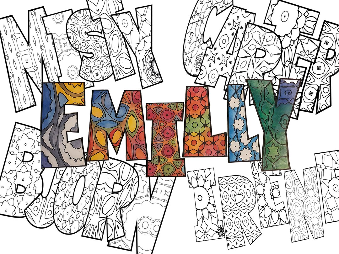 Personalized Name Coloring Pages: Custom Kids Activity (printable PDF ...