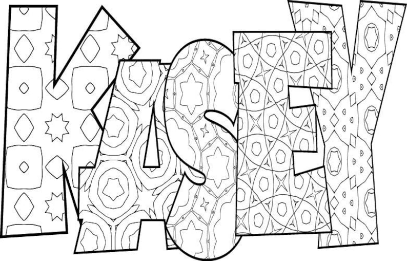Personalized Name Coloring Pages: Custom Kids Activity (printable PDF ...