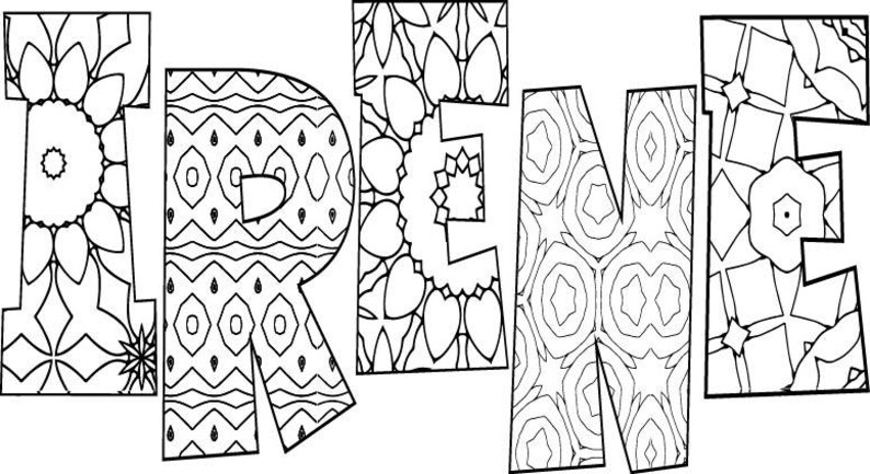 Personalized Name Coloring Pages: Custom Kids Activity (printable PDF ...