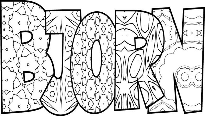 Personalized Name Coloring Pages: Custom Kids Activity (printable PDF ...
