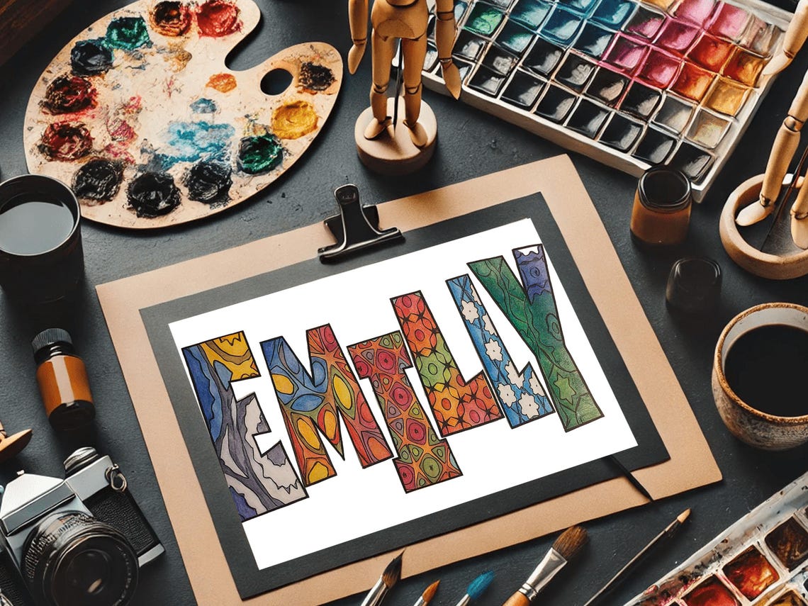 Personalized Name Coloring Pages: Custom Kids Activity (printable PDF ...