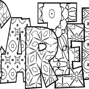 Personalized Name Coloring Pages: Custom Kids Activity (printable PDF ...